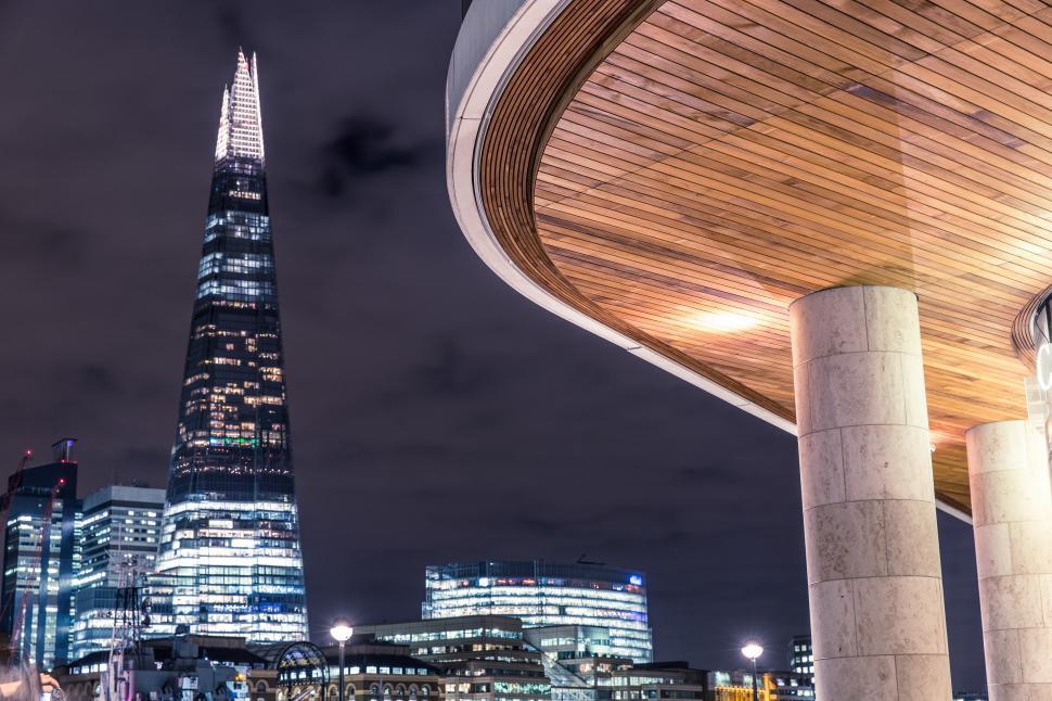 Free Stock Photo of A building with The Shard building in the ...