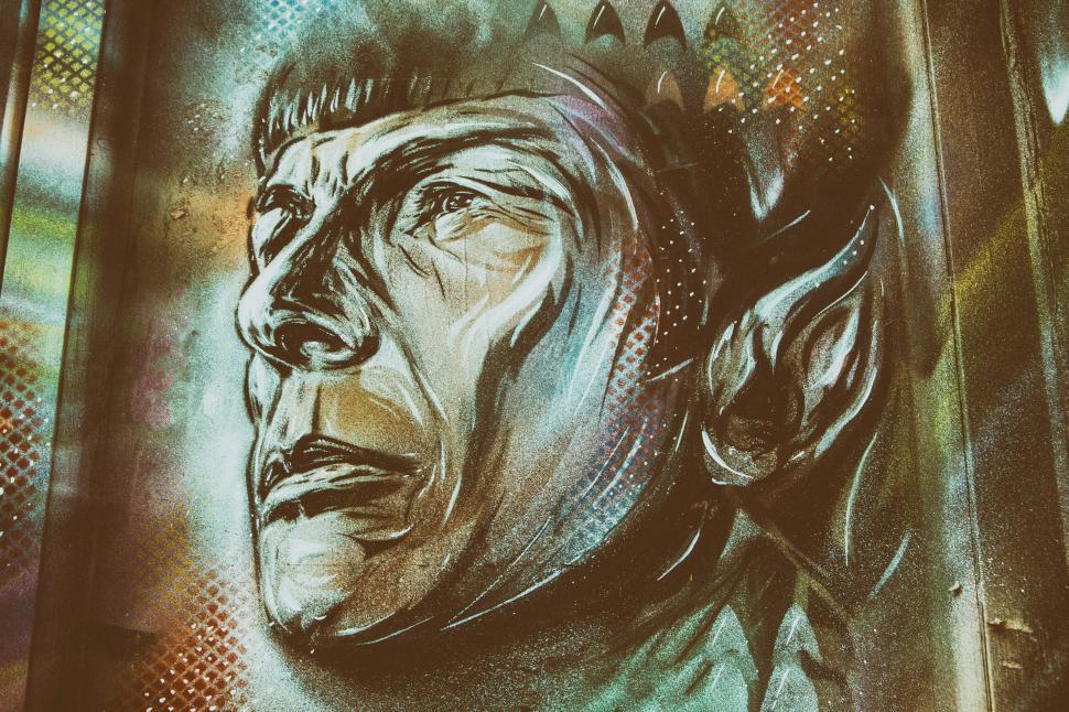 Free Stock Photo of A painting of a man s face - Spock from Star Trek ...