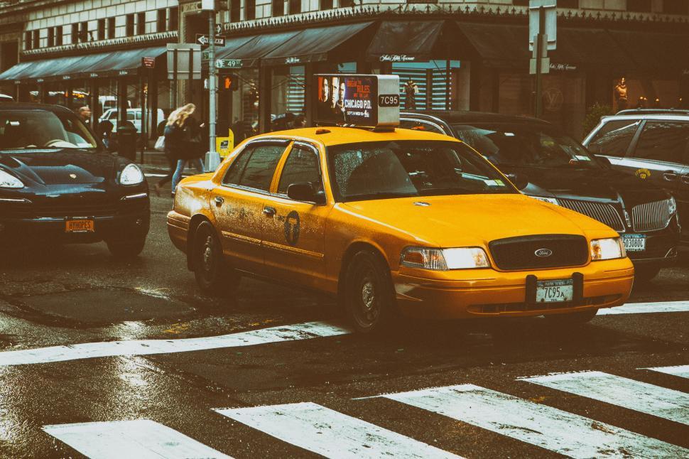 Free Stock Photo of A yellow taxi on a street | Download Free Images ...