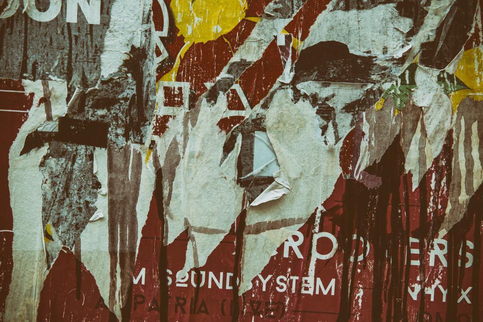 Free Stock Photo of A wall with torn posters | Download Free Images and ...