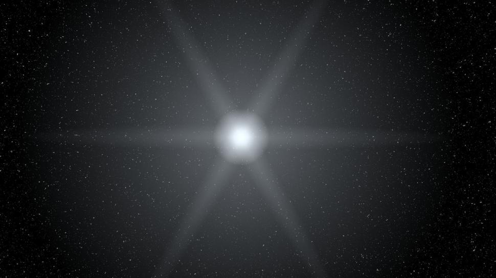 Free Stock Photo of Abstract illustration of big star against starry ...