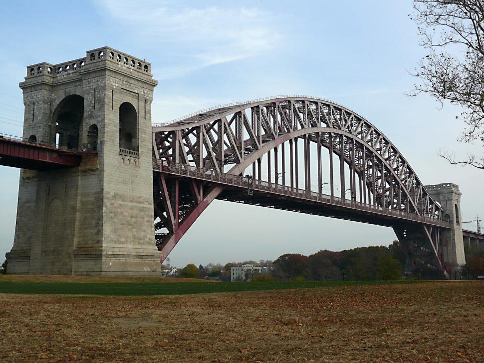 Free Stock Photo of Large Bridge Over River Next to Forest | Download ...