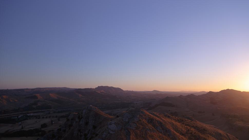 Free Stock Photo of A landscape of hills and a sunset | Download Free ...