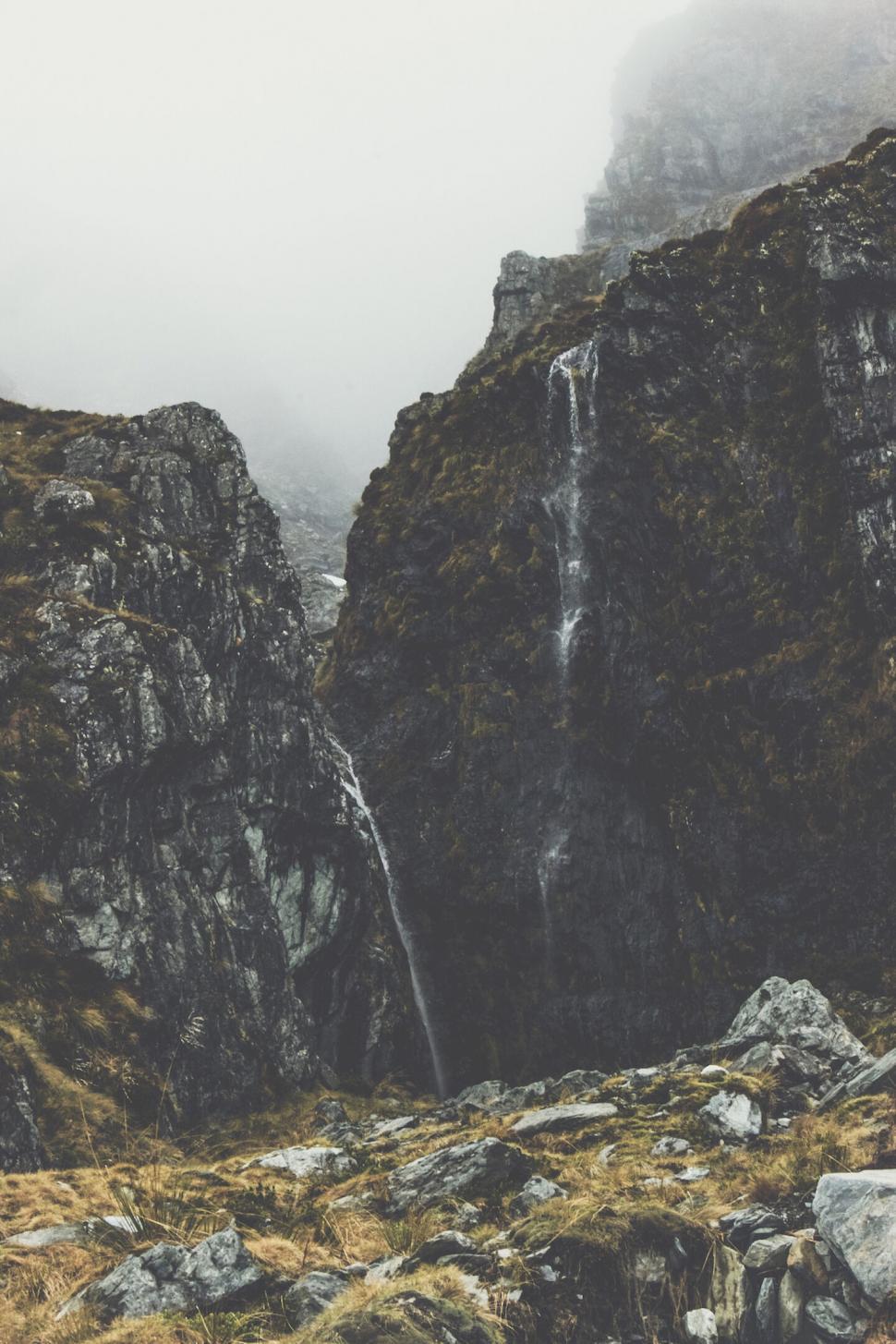 Free Stock Photo of A waterfall over a rocky cliff | Download Free ...
