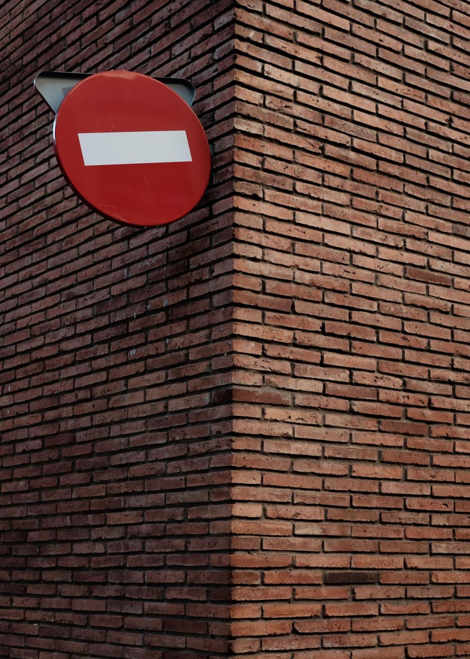 Free Stock Photo of Brick Building With No Entry Sign | Download Free ...