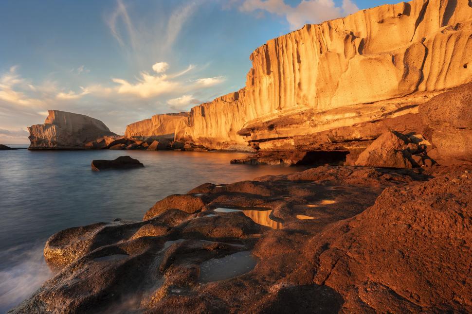 Free Stock Photo of A rocky cliffs and water | Download Free Images and ...
