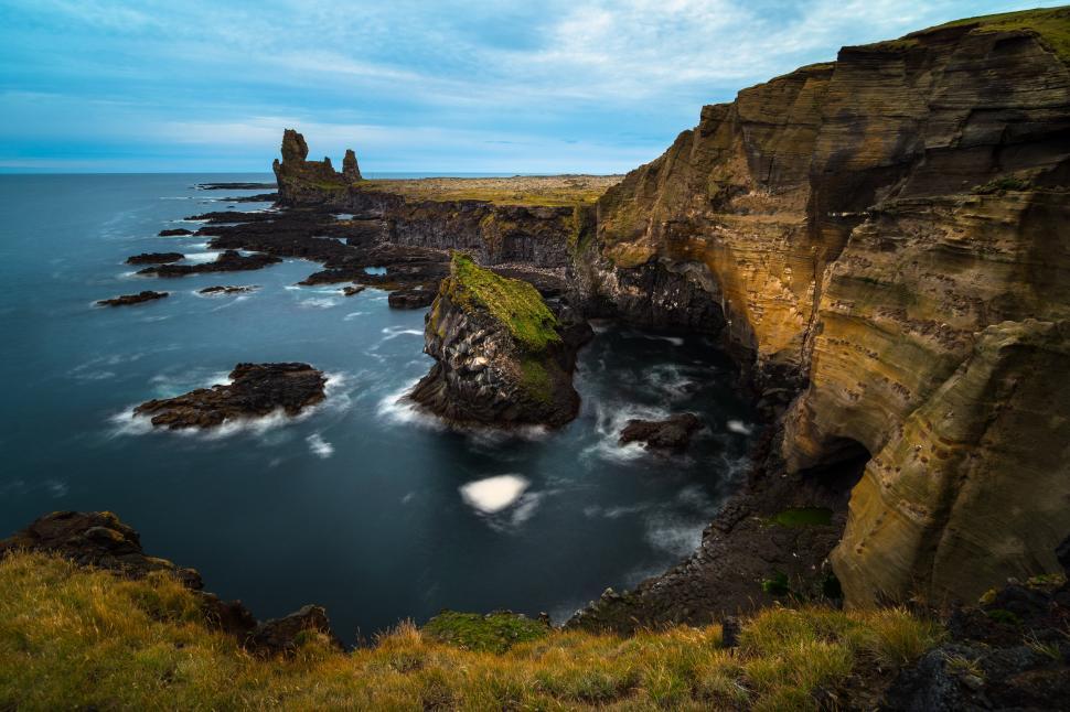 Free Stock Photo of A rocky cliffs and water | Download Free Images and ...