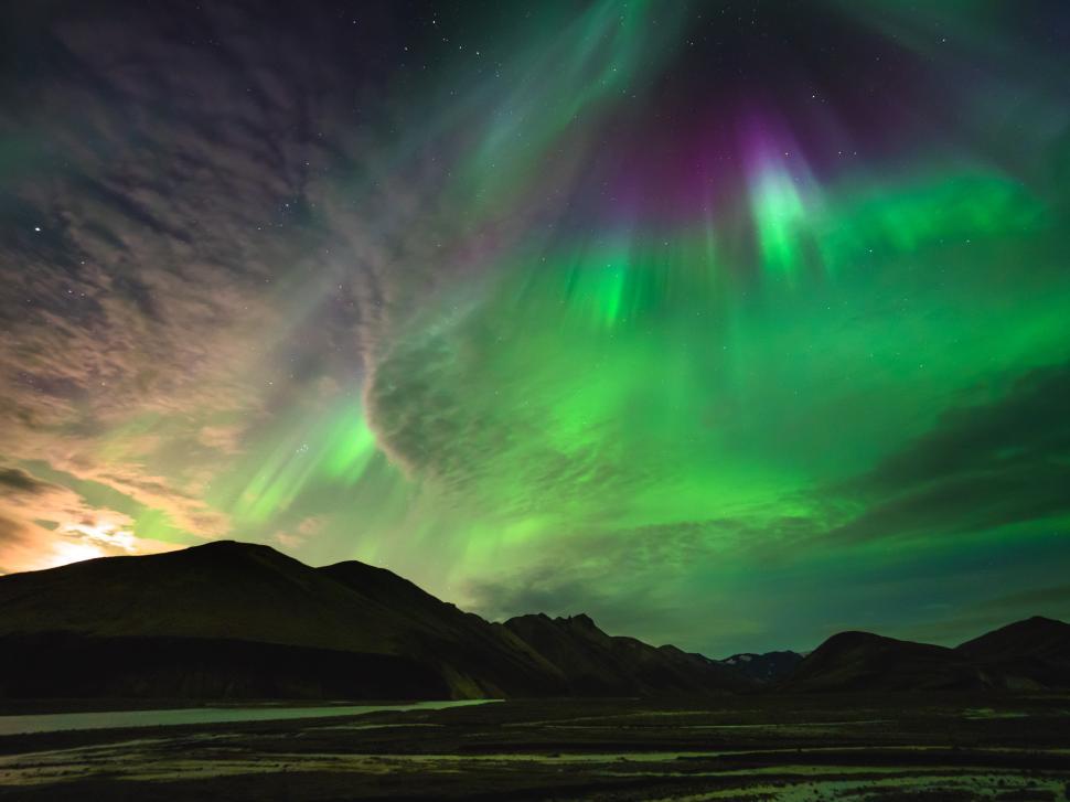 Free Stock Photo of Green lights in the sky | Download Free Images and ...