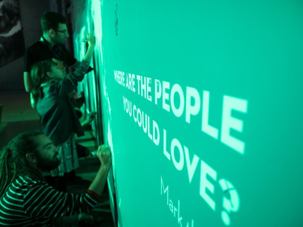 Free Stock Photo of A group of people writing on a wall | Download Free ...