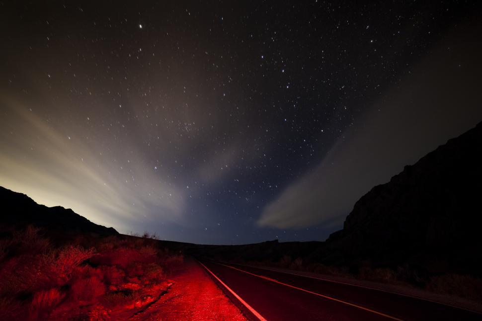 Free Stock Photo of A road with red lights at night | Download Free ...