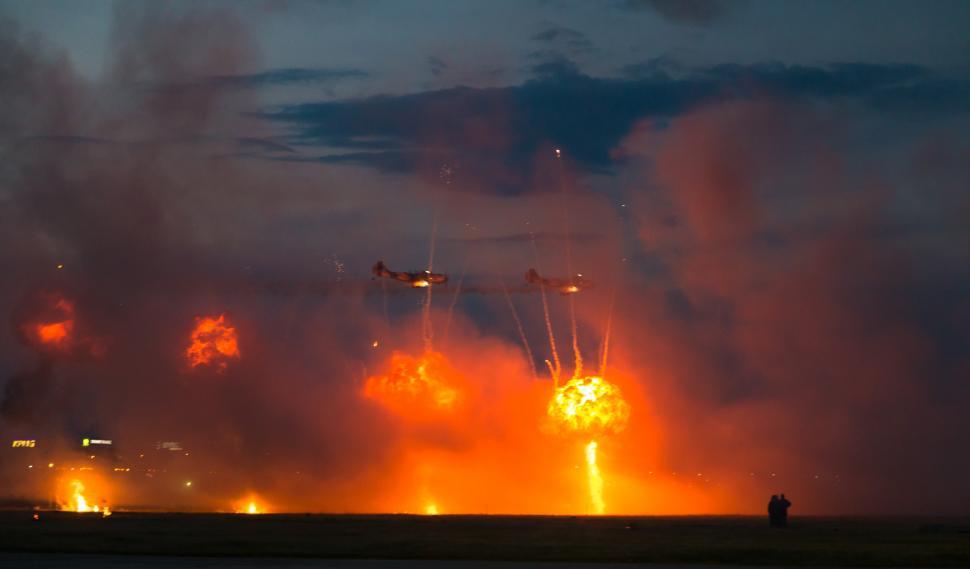 Free Stock Photo of A plane shooting a large explosion | Download Free ...