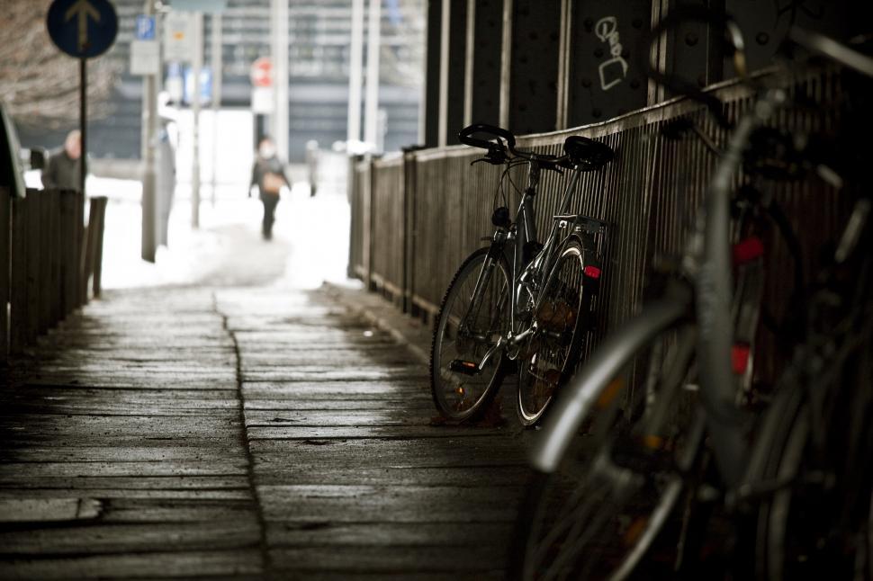 Free Stock Photo of Bicycles parked on a sidewalk | Download Free ...