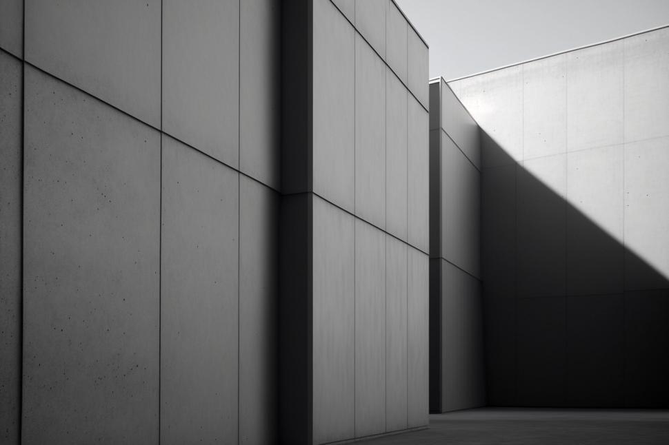 Free Stock Photo of A concrete wall with a shadow on the ground ...