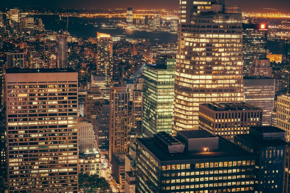 Free Stock Photo of A city skyline at night | Download Free Images and ...