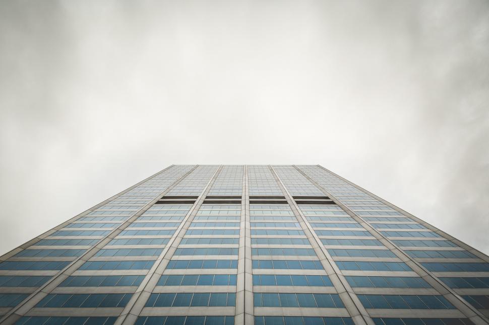 Free Stock Photo of Looking up a tall building with many windows ...