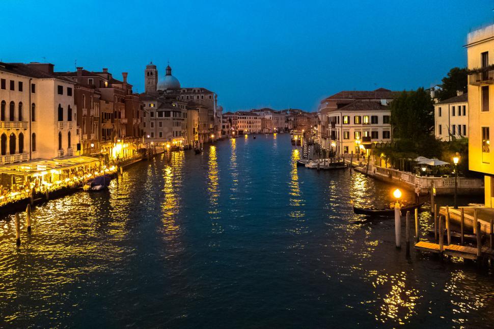 Free Stock Photo of A water way with buildings and boats in it ...