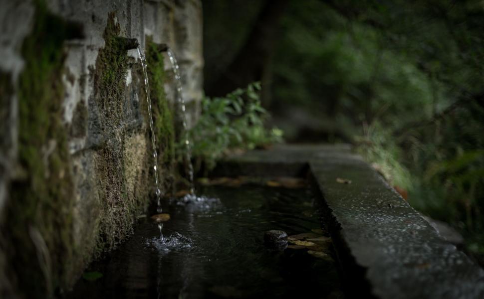 Free Stock Photo of Water flowing out of a stone wall | Download Free ...