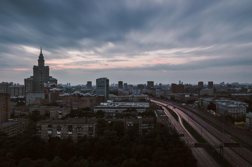 Free Stock Photo of A city with many buildings and a road | Download ...