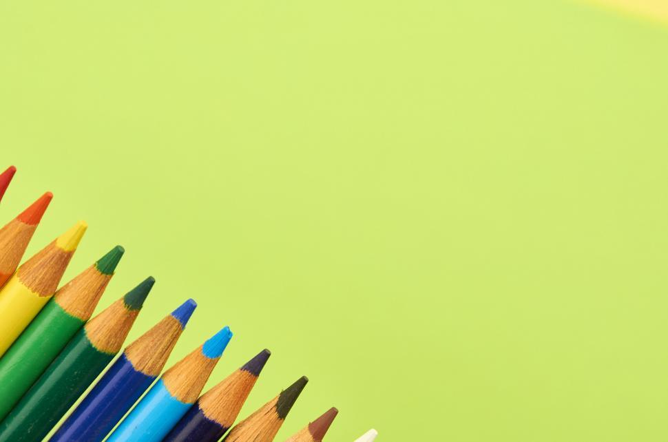 Free Stock Photo of A row of colored pencils | Download Free Images and ...