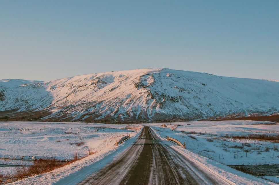 Free Stock Photo of A road with snow on the side | Download Free Images ...