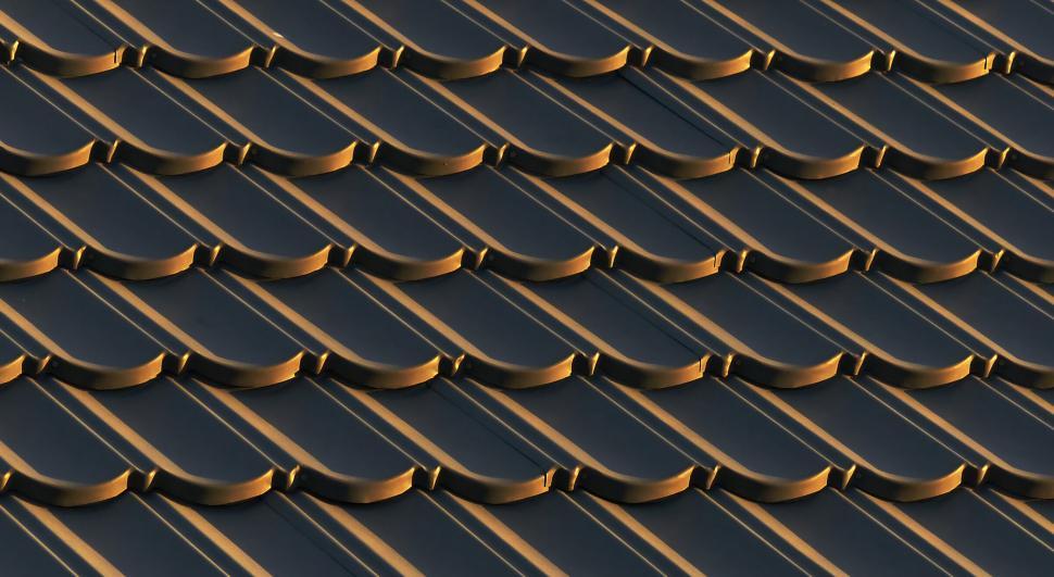 Free Stock Photo of Close-up of golden rooftop tiles pattern | Download ...