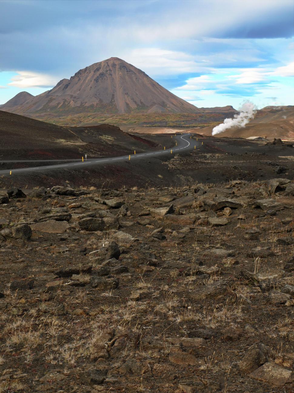 Free Stock Photo of Winding road leading towards a distant volcano ...