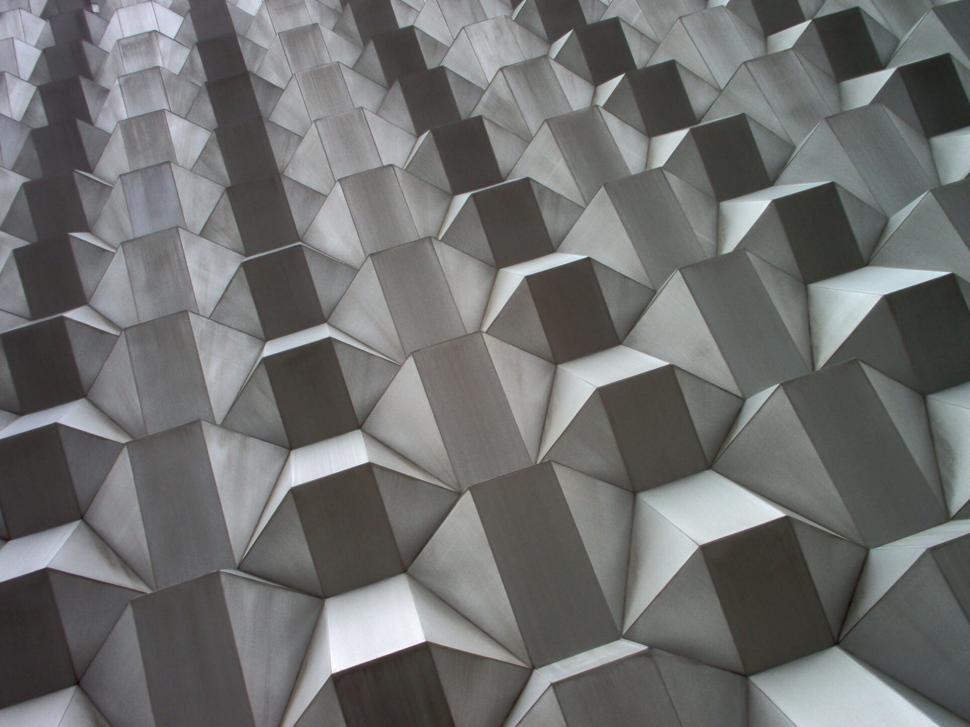 Free Stock Photo of Geometric metallic pattern with light reflections ...