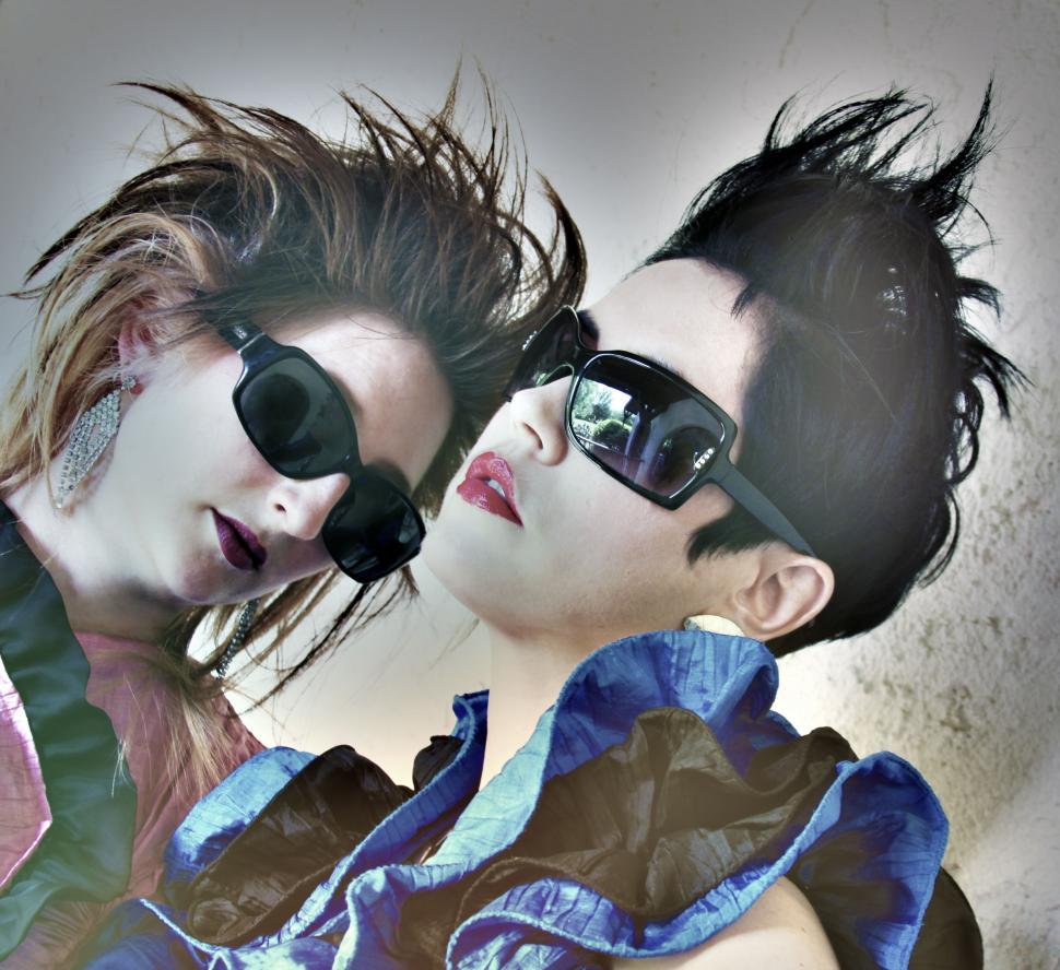 Free Stock Photo of Two Women with Dramatic Hair and Sunglasses ...