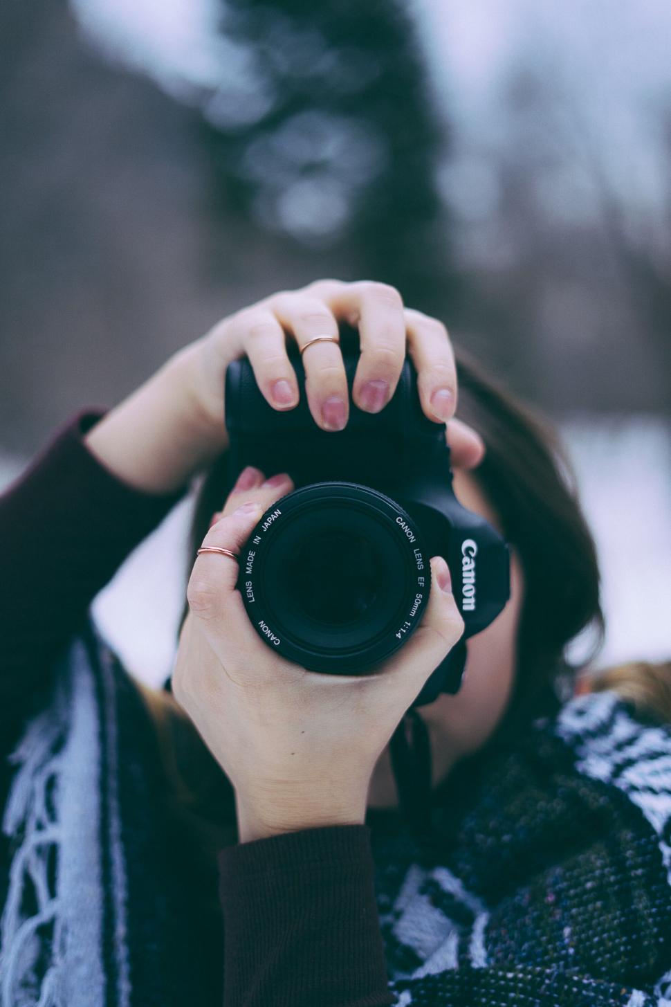 Free Stock Photo of Photographer Capturing Through Camera Lens ...