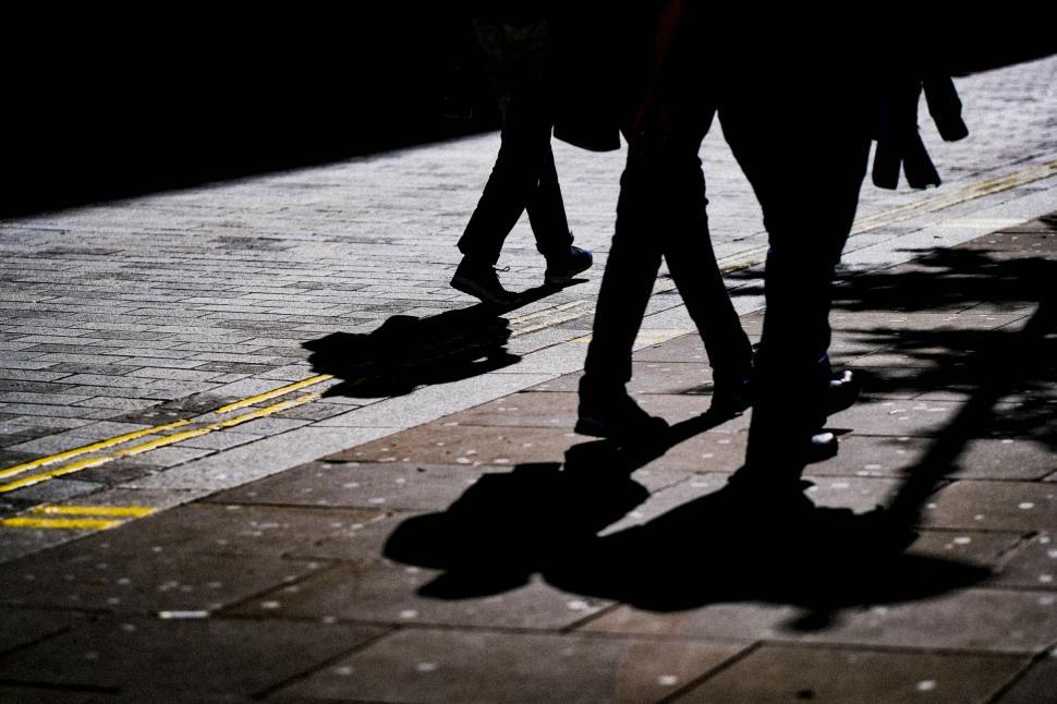 Free Stock Photo of Mysterious silhouette of people walking at night ...