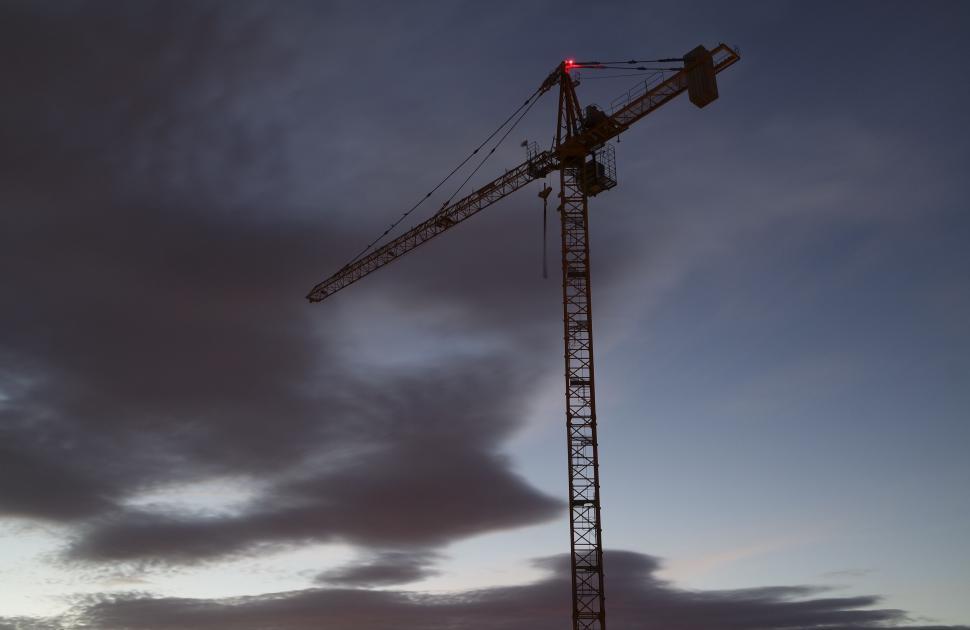 Free Stock Photo of Construction crane against twilight sky | Download ...