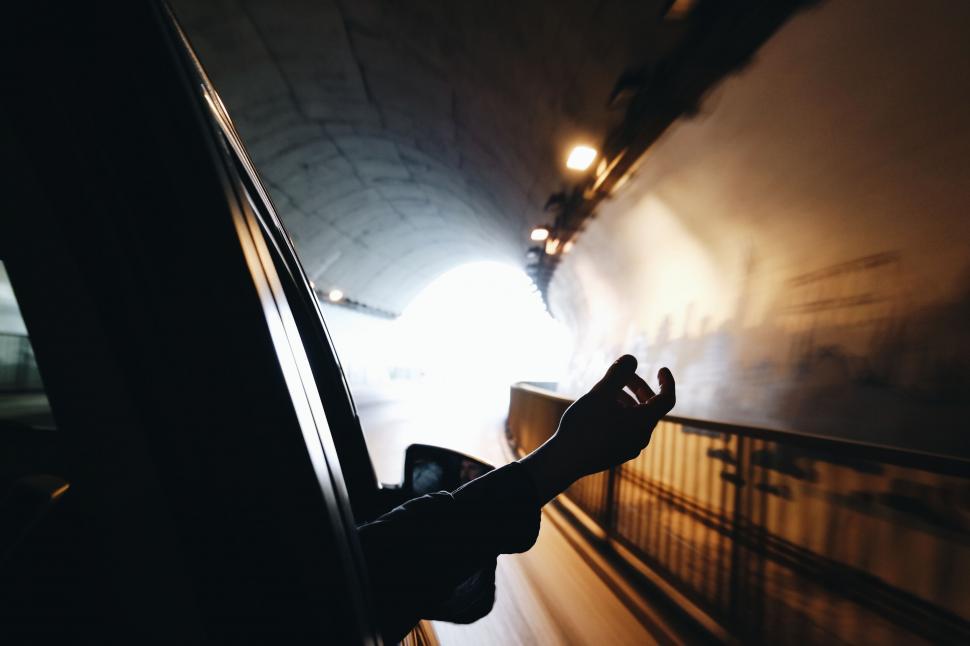 Free Stock Photo of Hand reaching out the window in a tunnel | Download ...