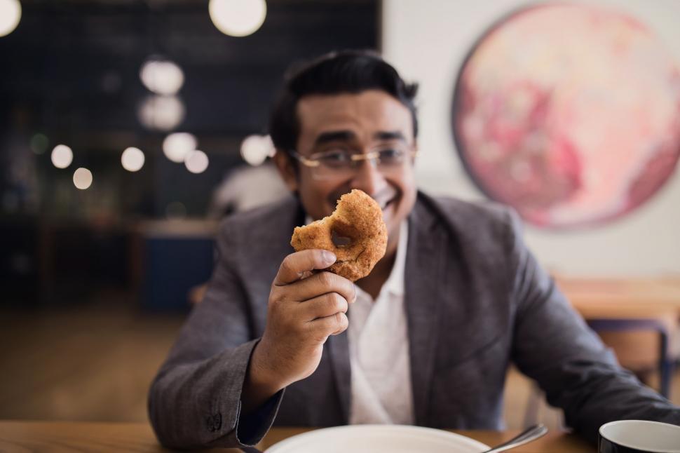 Free Stock Photo of Man eating at a contemporary restaurant | Download ...