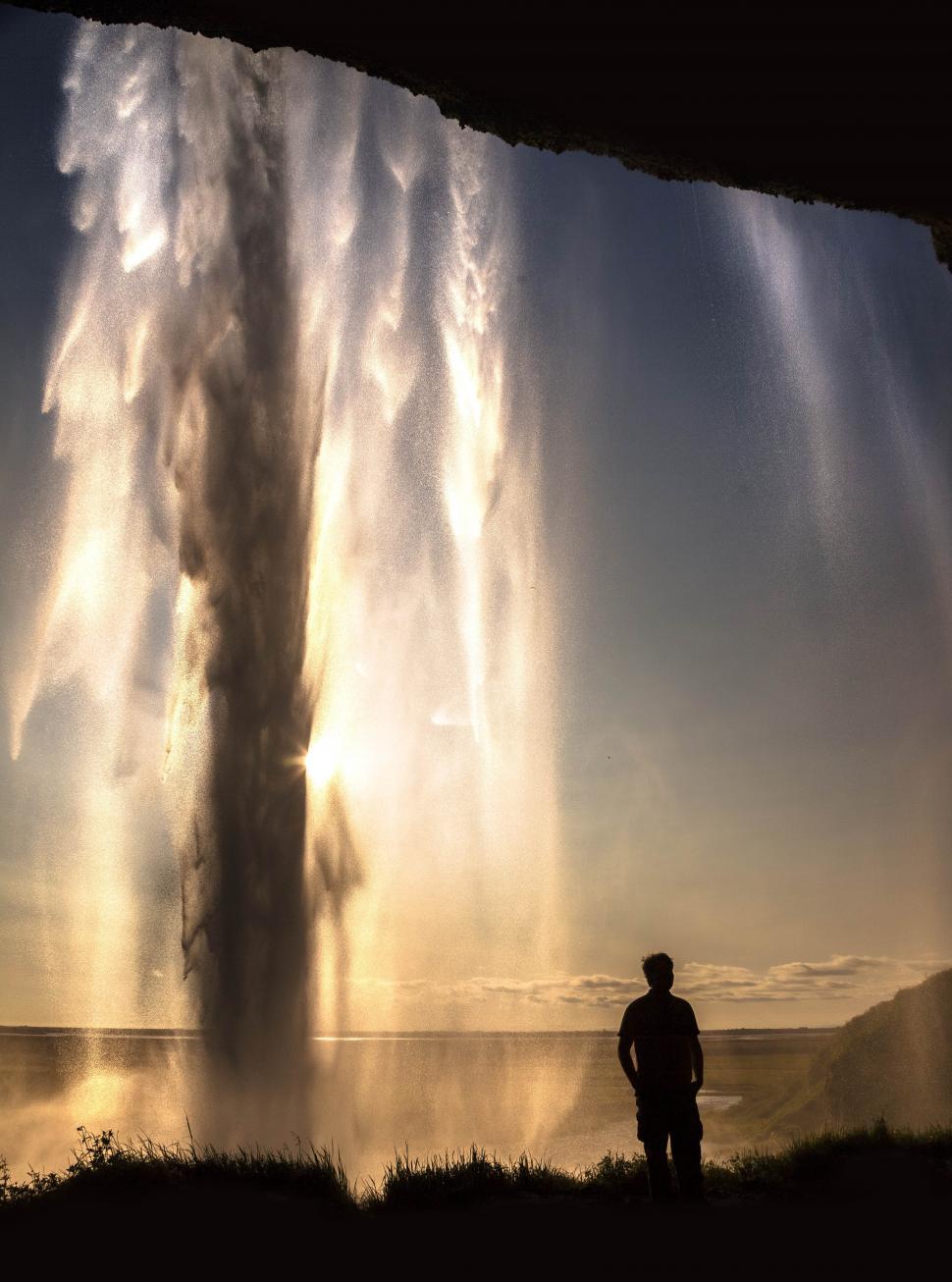 Free Stock Photo of A man standing in front of a geyser | Download Free ...