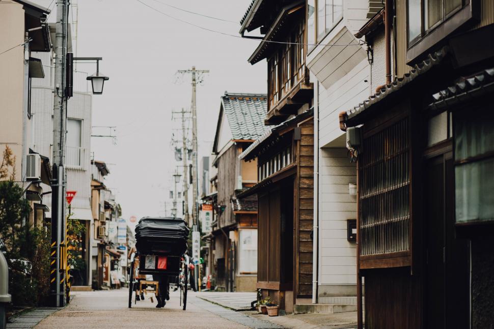 Free Stock Photo of Traditional Japanese street with rickshaw ...