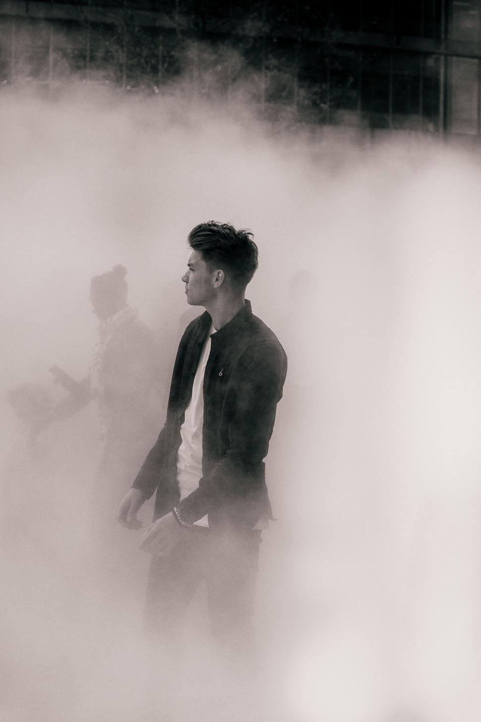 Free Stock Photo of Man in fog with outstretched arms | Download Free ...