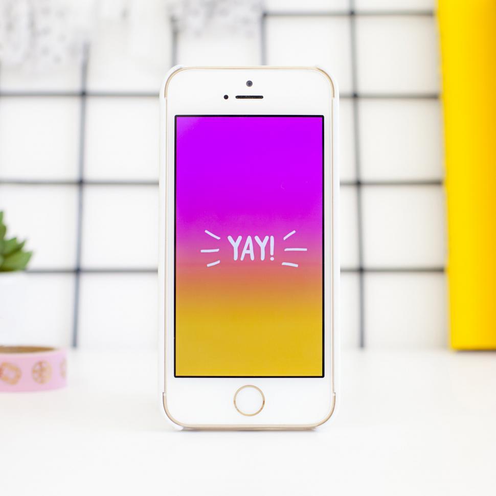 Free Stock Photo of Bright smartphone screen with fun message ...