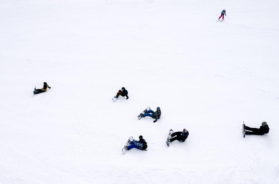 Free Stock Photo of Group of people enjoying winter activities ...