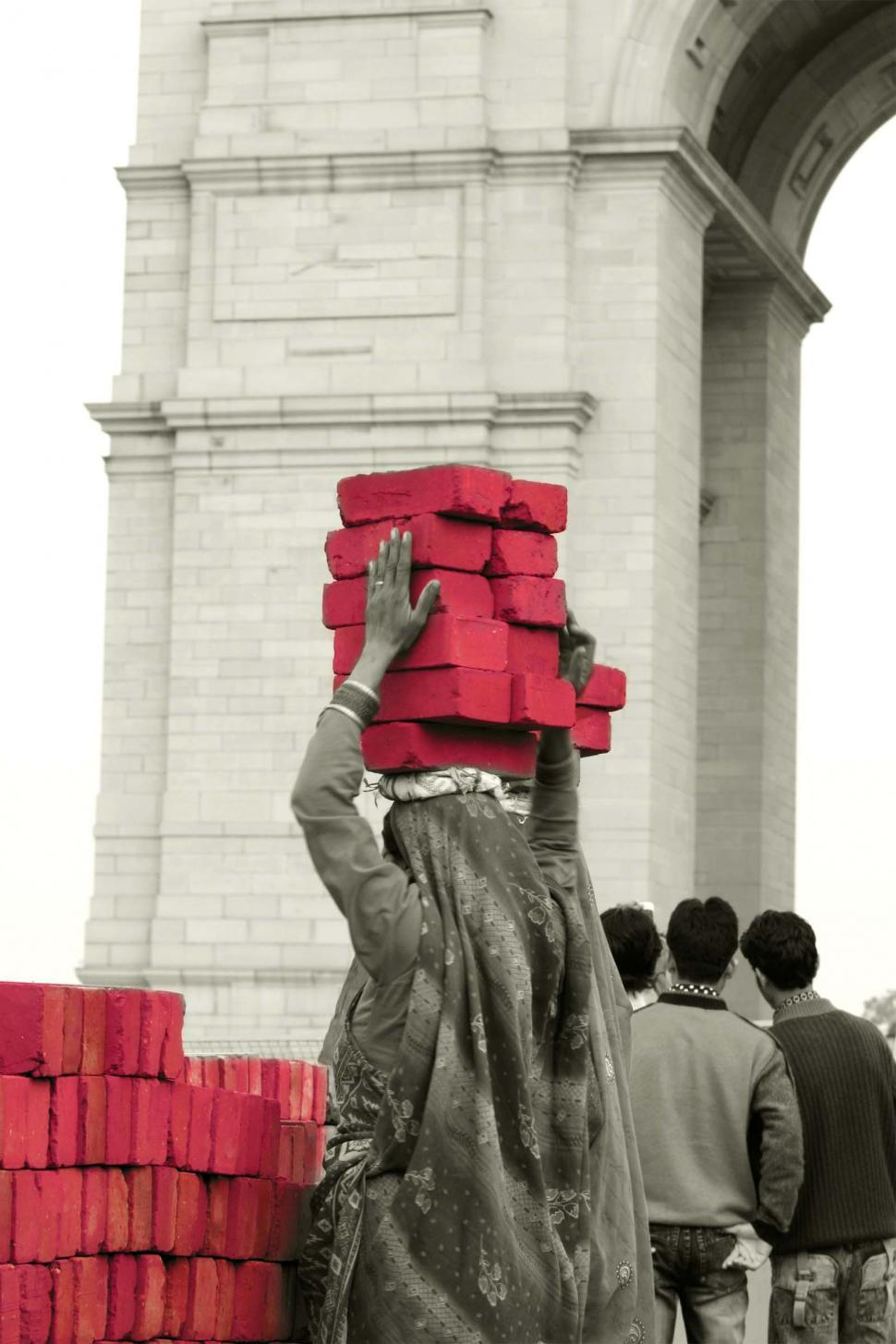 Free Stock Photo of Indian bricklayer lady | Download Free Images and ...