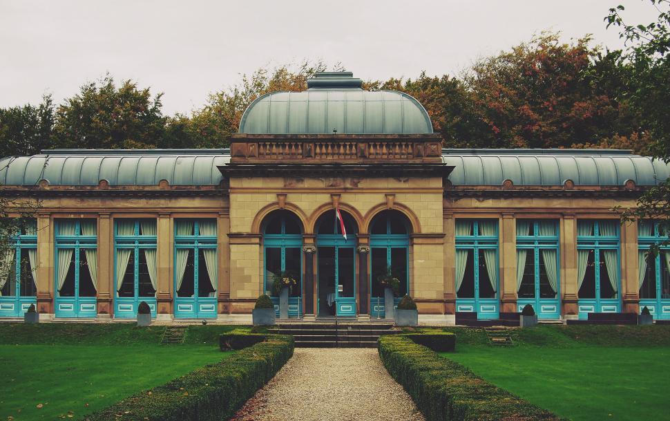 Free Stock Photo of Elegant botanical garden conservatory exterior ...