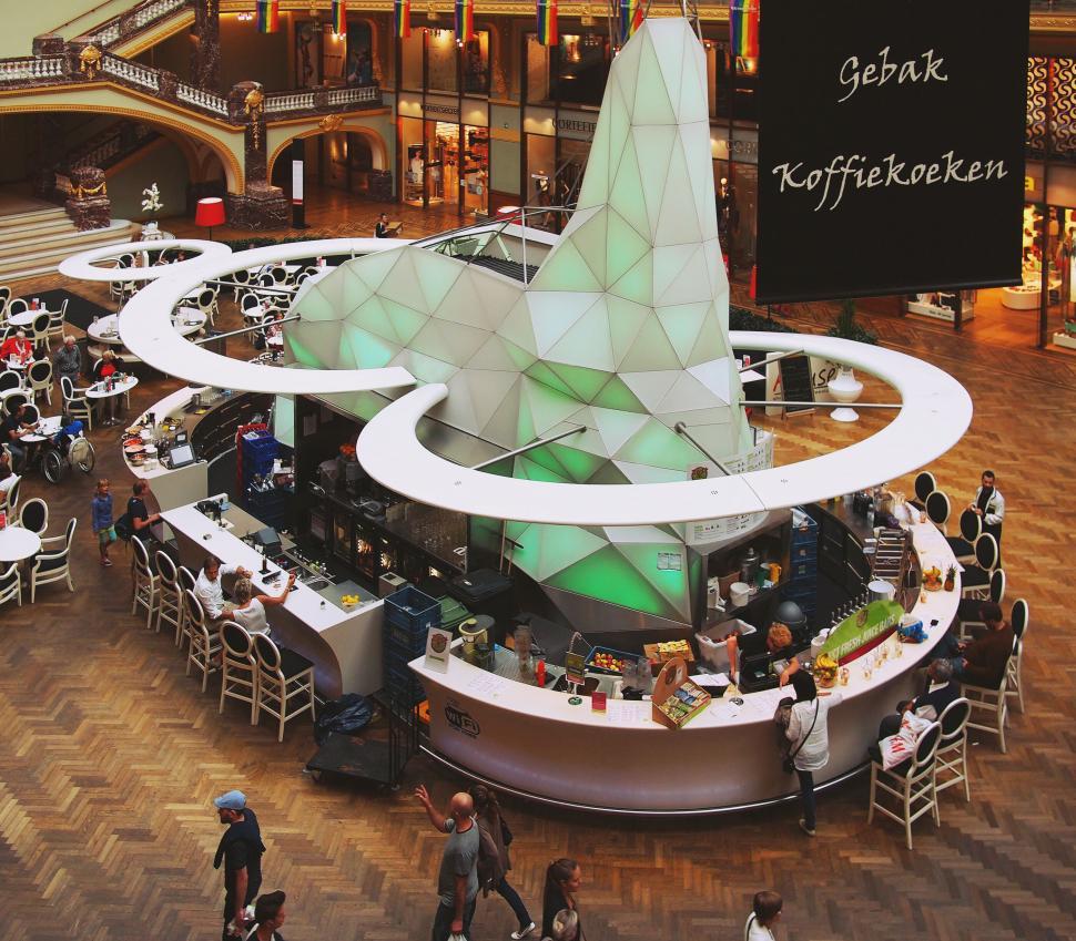 Free Stock Photo of Modern cafeteria inside a spacious shopping mall ...
