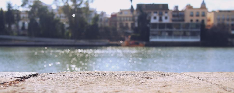 Free Stock Photo of Riverfront view from a blurred foreground ...