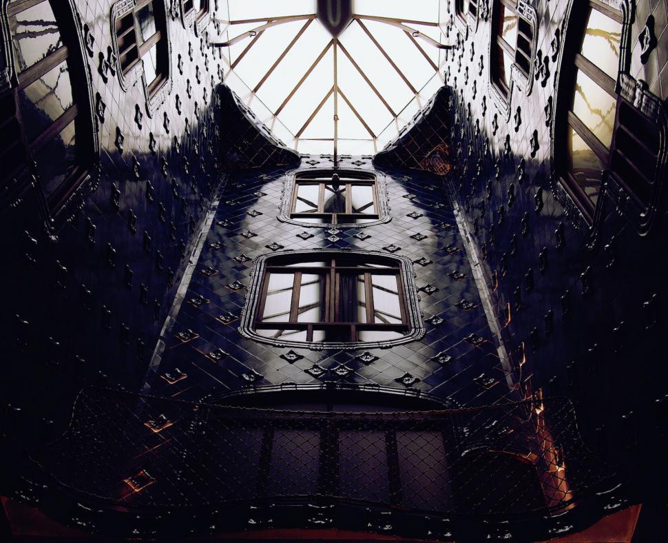 Free Stock Photo of Looking up inside a modernist building | Download ...