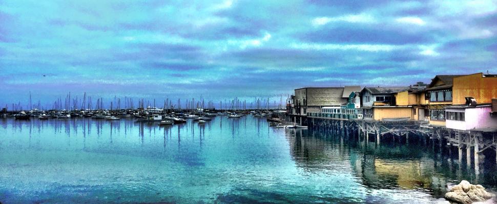 Free Stock Photo of Colorful harbor at dusk with cloudscape | Download ...