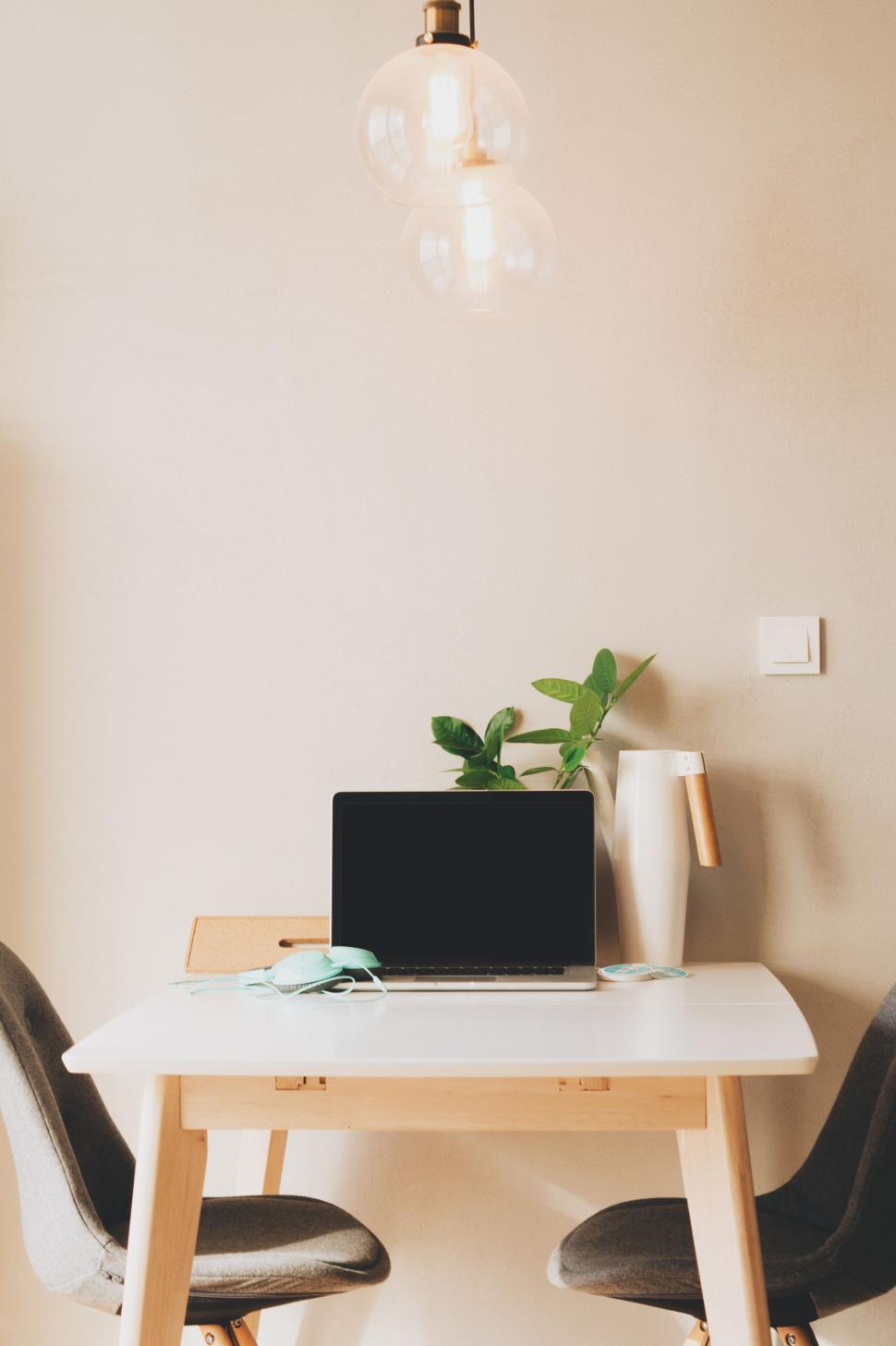 Free Stock Photo of Minimalist home office setup with laptop | Download ...