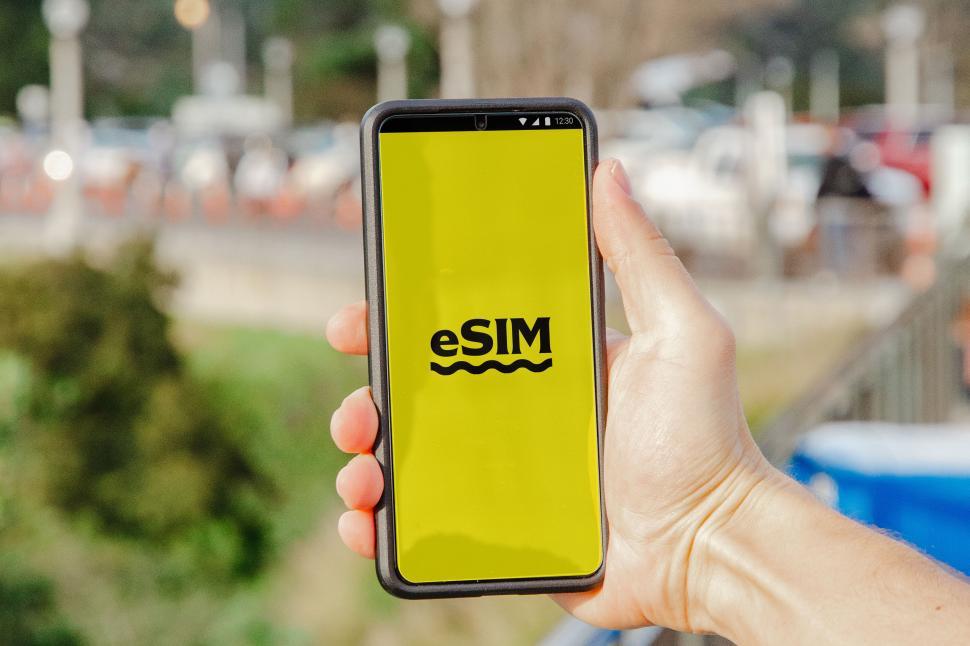 Free Stock Photo of Smartphone technology featuring eSIM capability ...