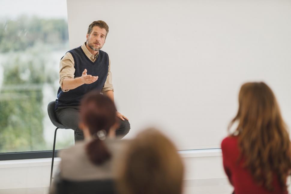 Free Stock Photo of Presenting to a small audience | Download Free ...