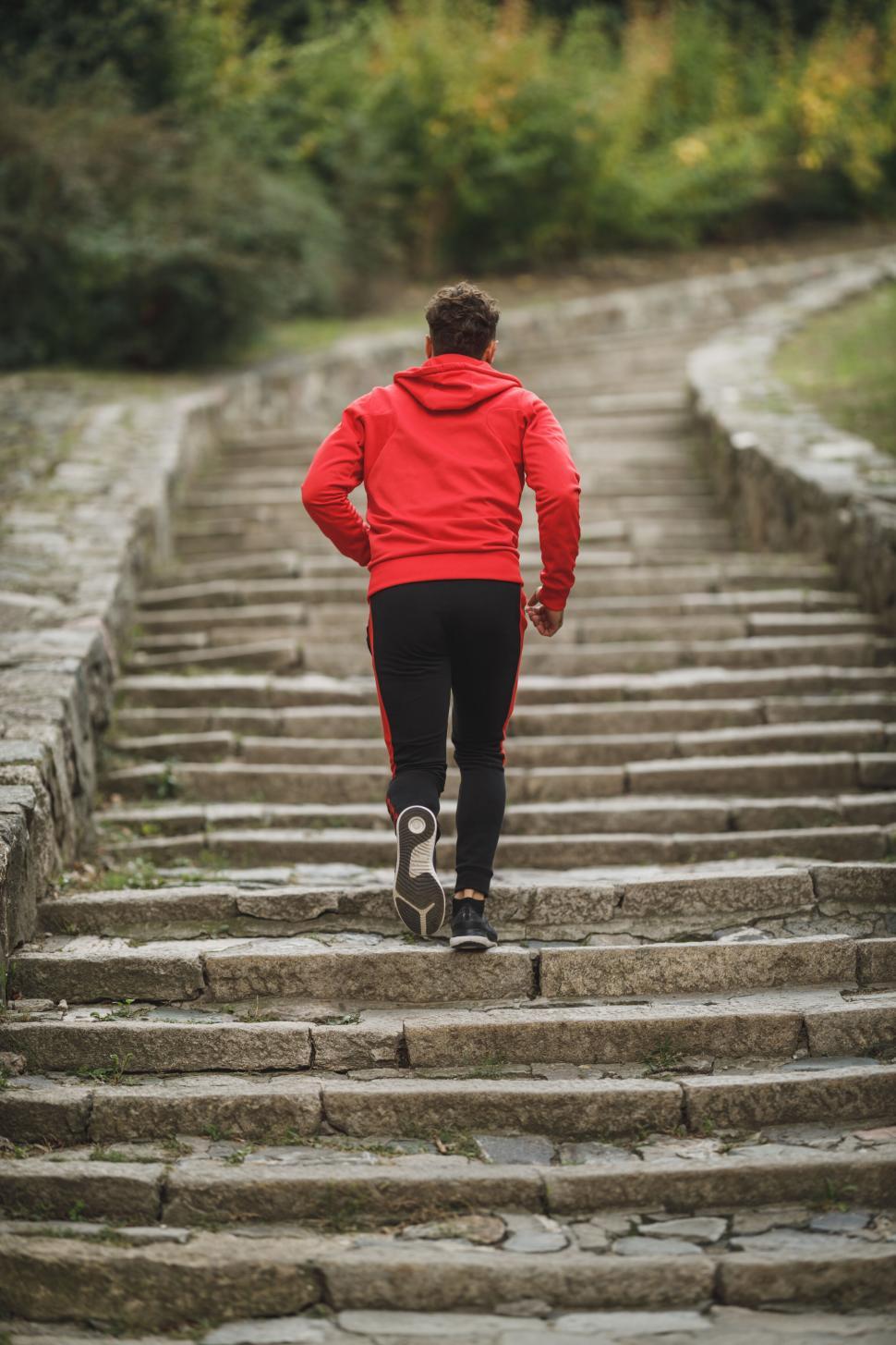 Free Stock Photo of Man climbing old stone stairway in park | Download ...