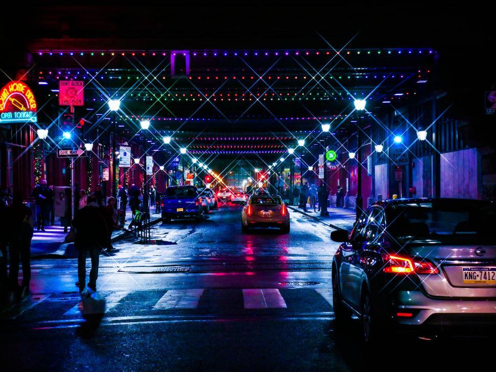 Free Stock Photo of Vibrant nightlife scene with neon lights | Download ...