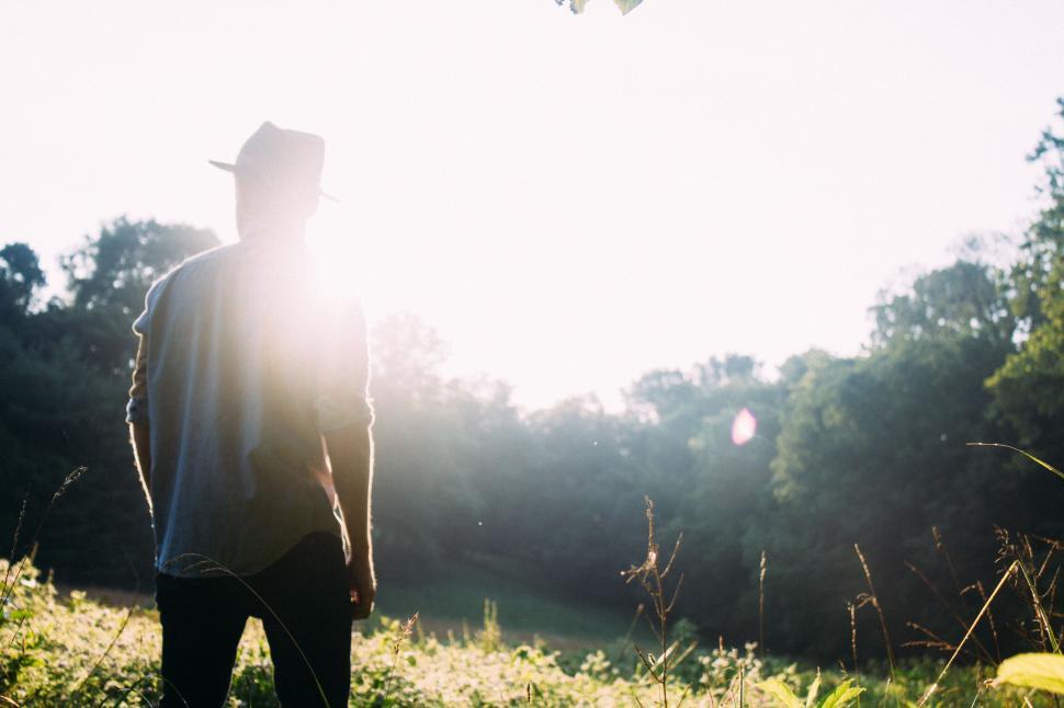 Free Stock Photo of Silhouette of person with sun behind | Download ...